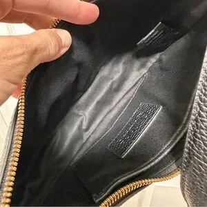 Quince | Bags | Quince Mini Crescent Italian Leather Black Shoulder Bag ...